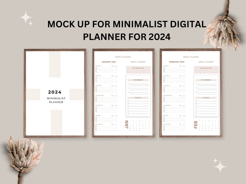 2024 Monthly Digital Planner Dated Monthly Calendar Template for iPad ...