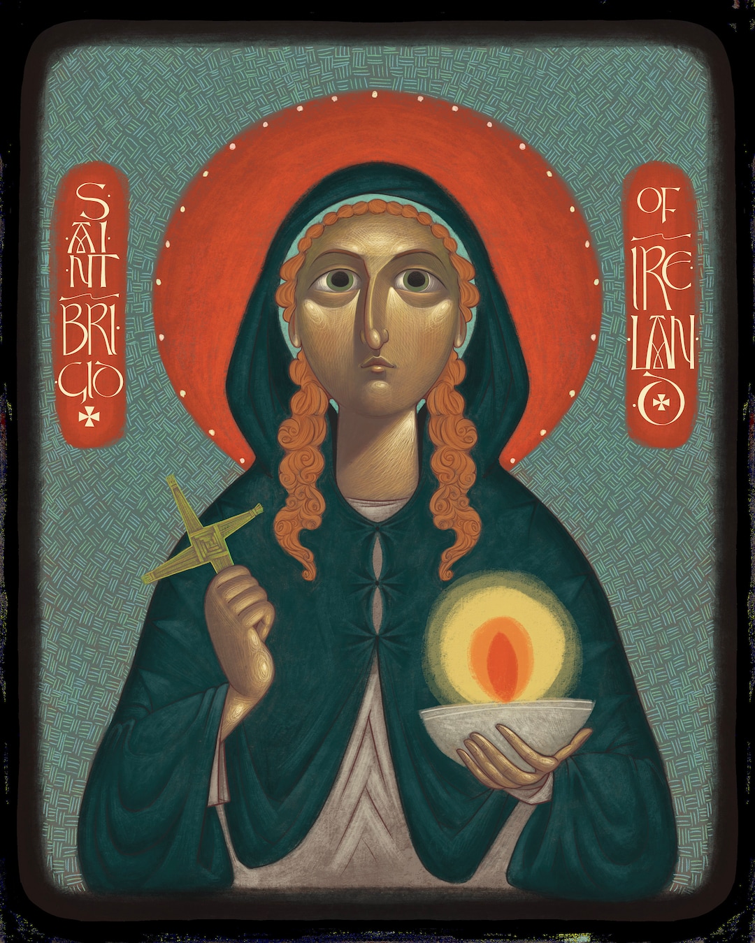 Saint Brigid of Ireland Icon Print - Etsy