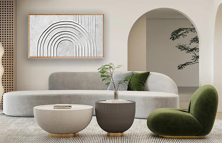 Set of 50 Digital Art Frame TV: Neutral Textured Japandi, Japanese X ...