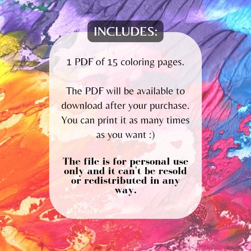 Flower Coloring Sheets Printable Pack - Set of 15 Unique Designs for ...