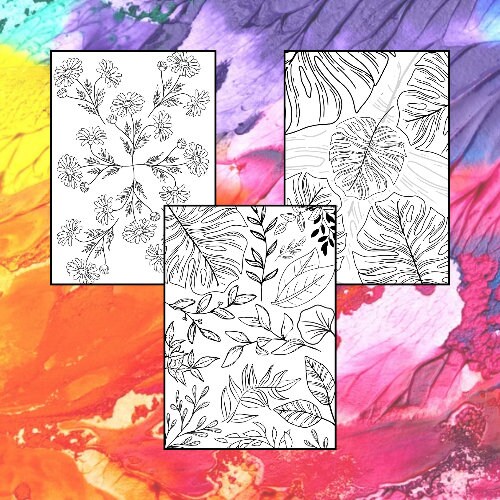 Flower Coloring Sheets Printable Pack - Set of 15 Unique Designs for ...