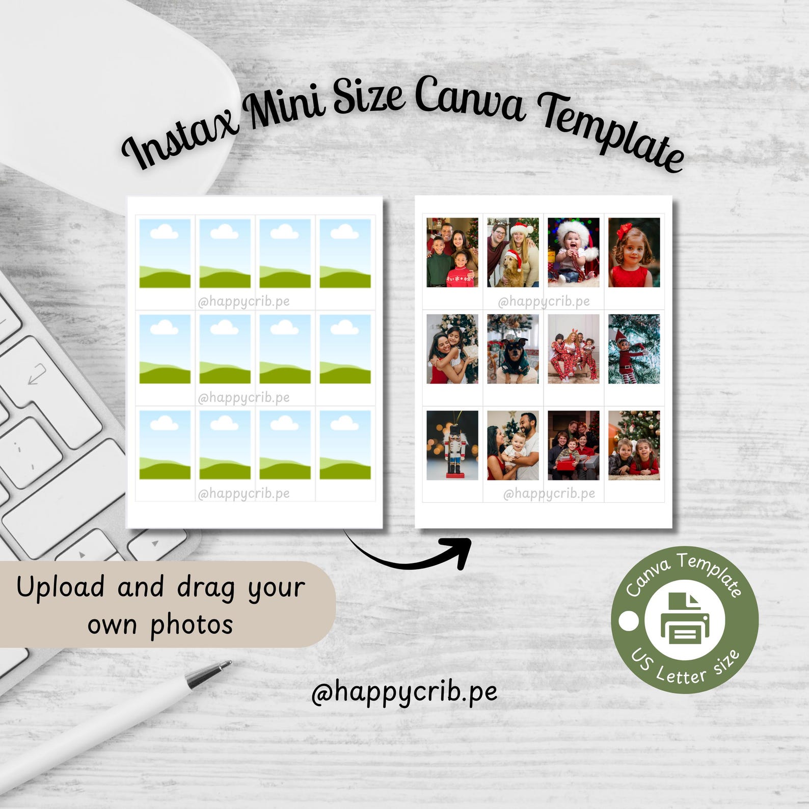 Instax Mini Photo Size Sheet – Canva Template - Etsy