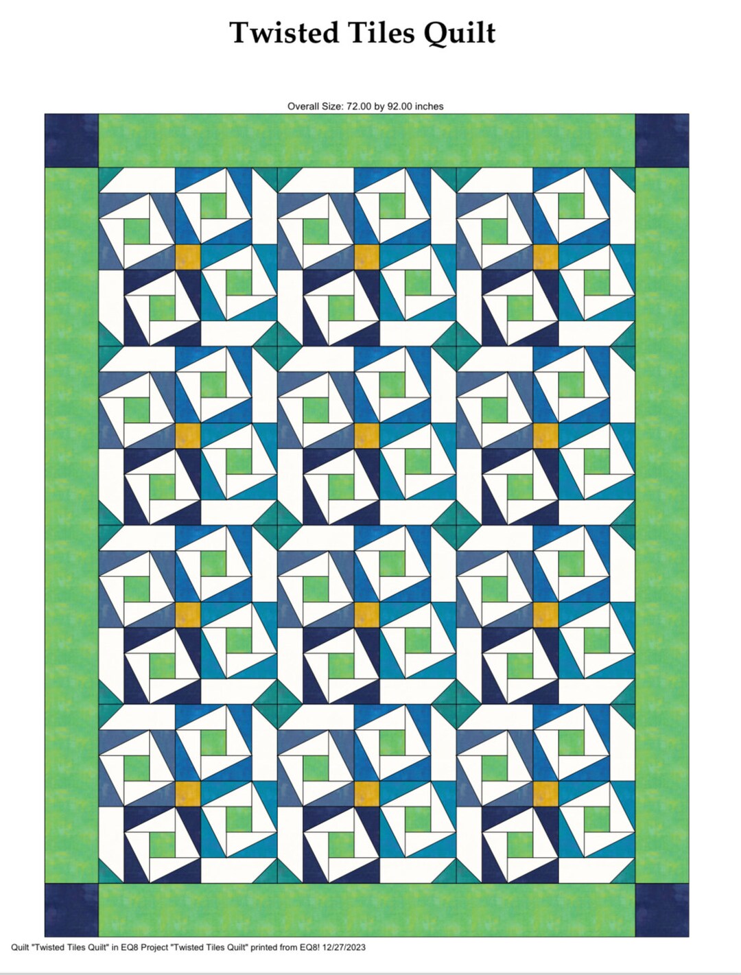 Twisted Tiles Quilt Pattern - Etsy