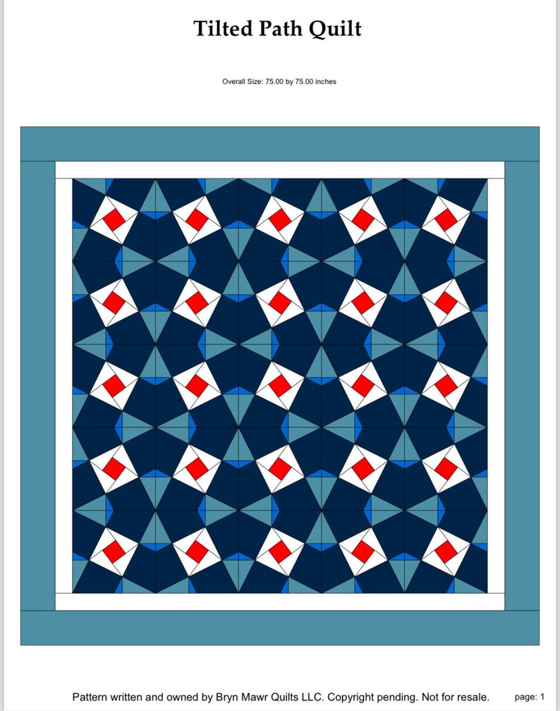 Tilted Path Block Template Set W/ Pattern - Etsy