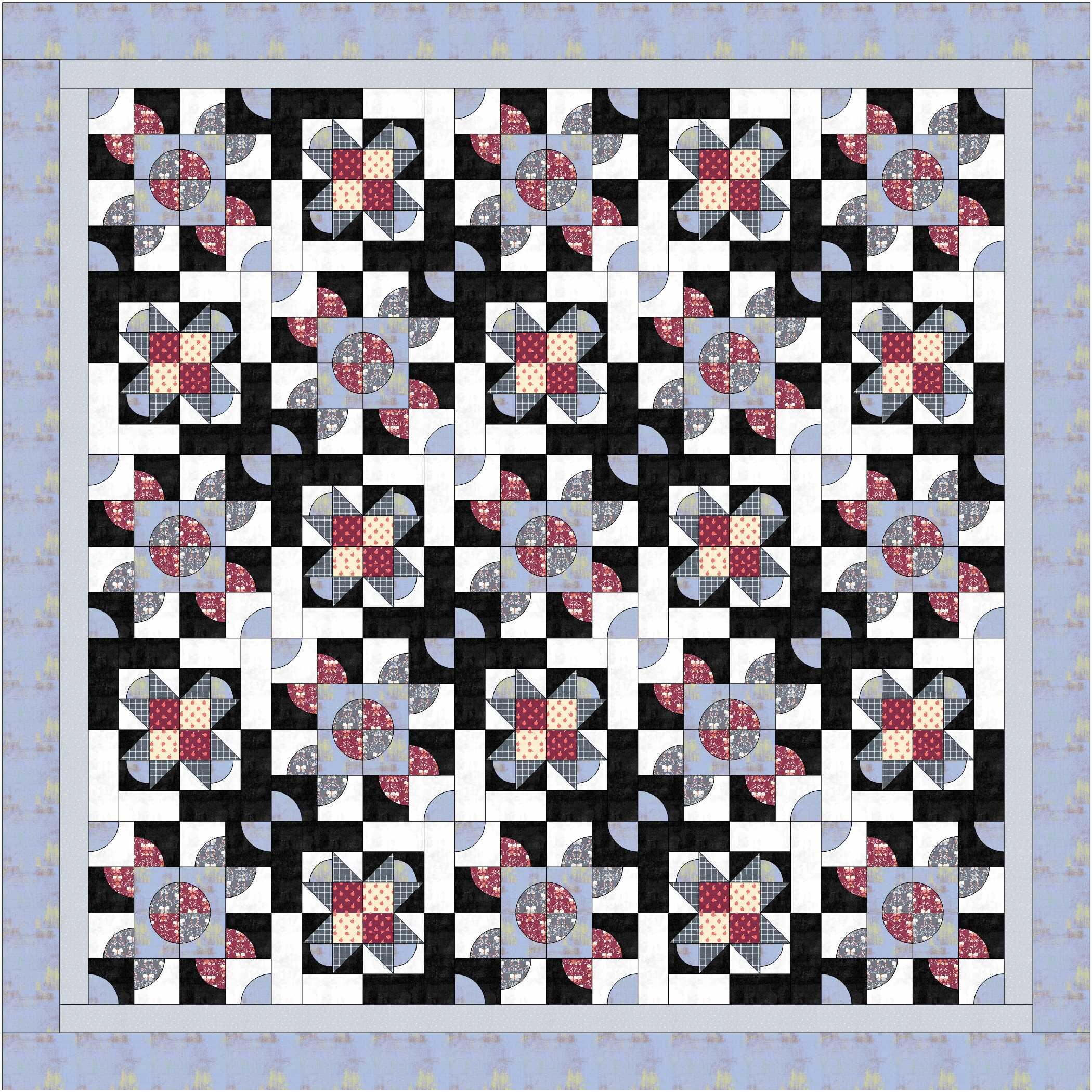 Bryn Mawr Quilts Drunkards Path Template Set W/ Curved Square Quilt Pattern - Etsy