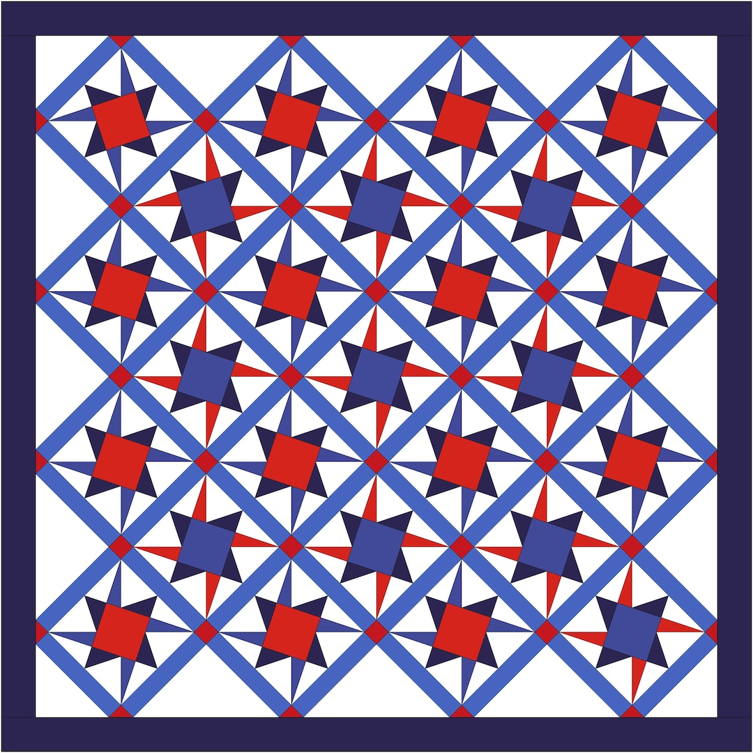 Tilted Fireworks Quilt Pattern - Etsy