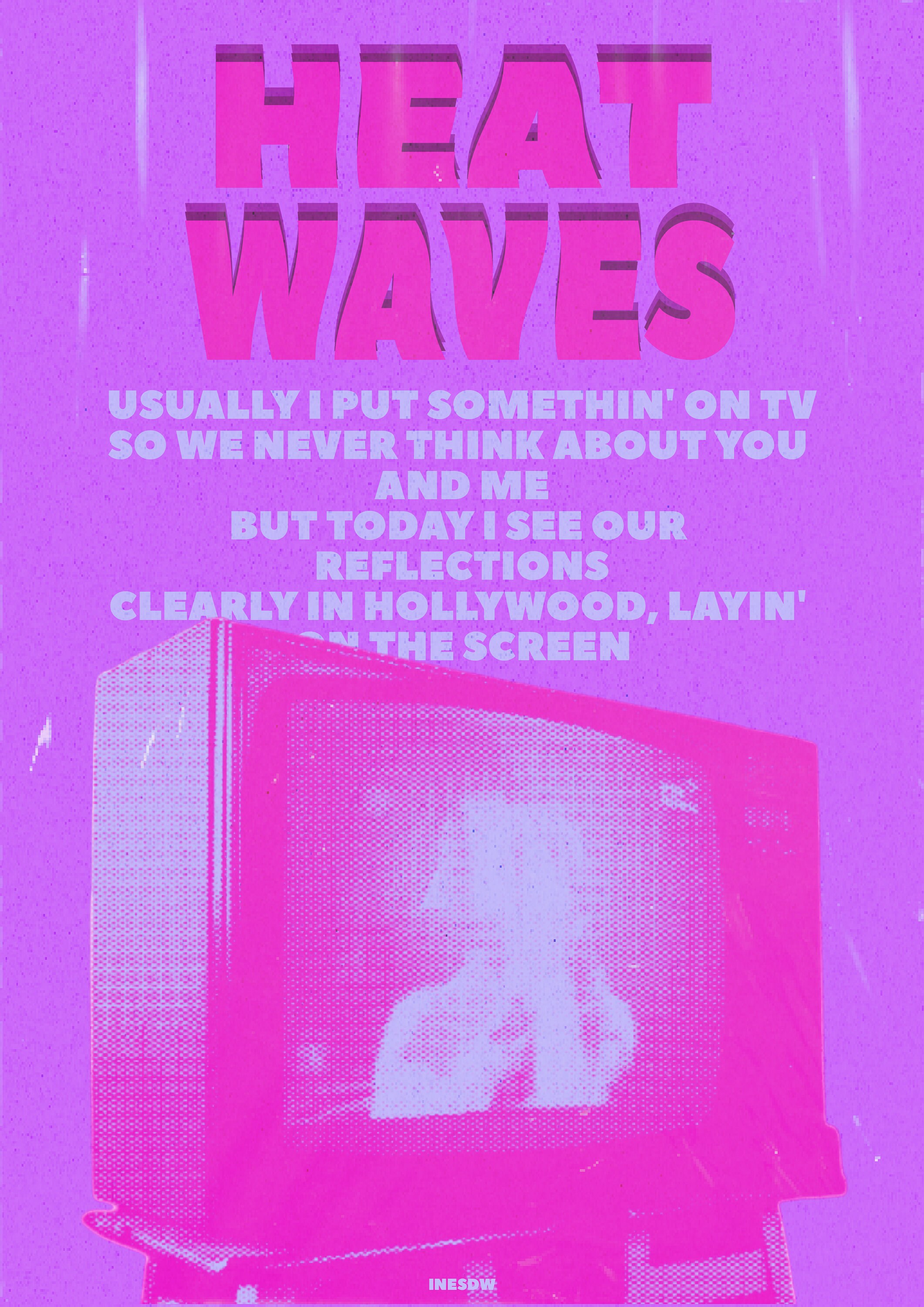 Glass Animals Heat Waves Poster, Glass Animals Poster, Glass Animals ...