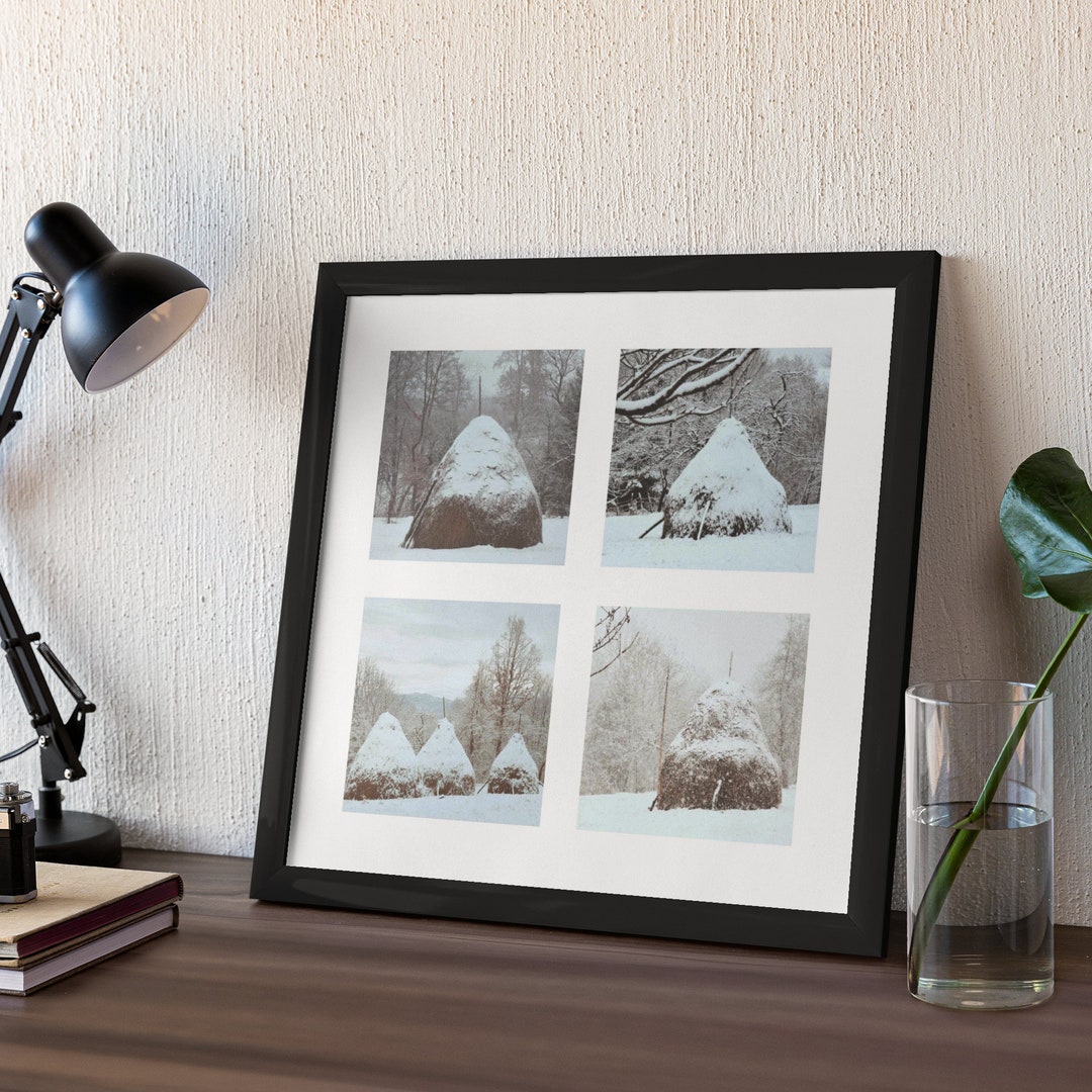 Winter Haystacks Printable Photo Homestead Decor Digital Print DIY ...