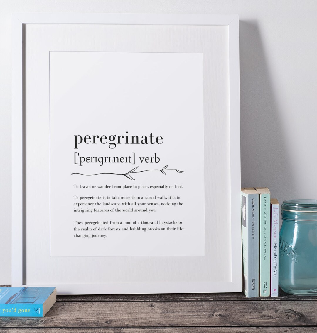 Peregrinate Definition Print: Nature Vocabulary Wall Art (digital ...