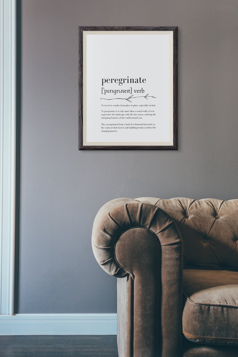 Peregrinate Definition Print: Nature Vocabulary Wall Art (digital ...