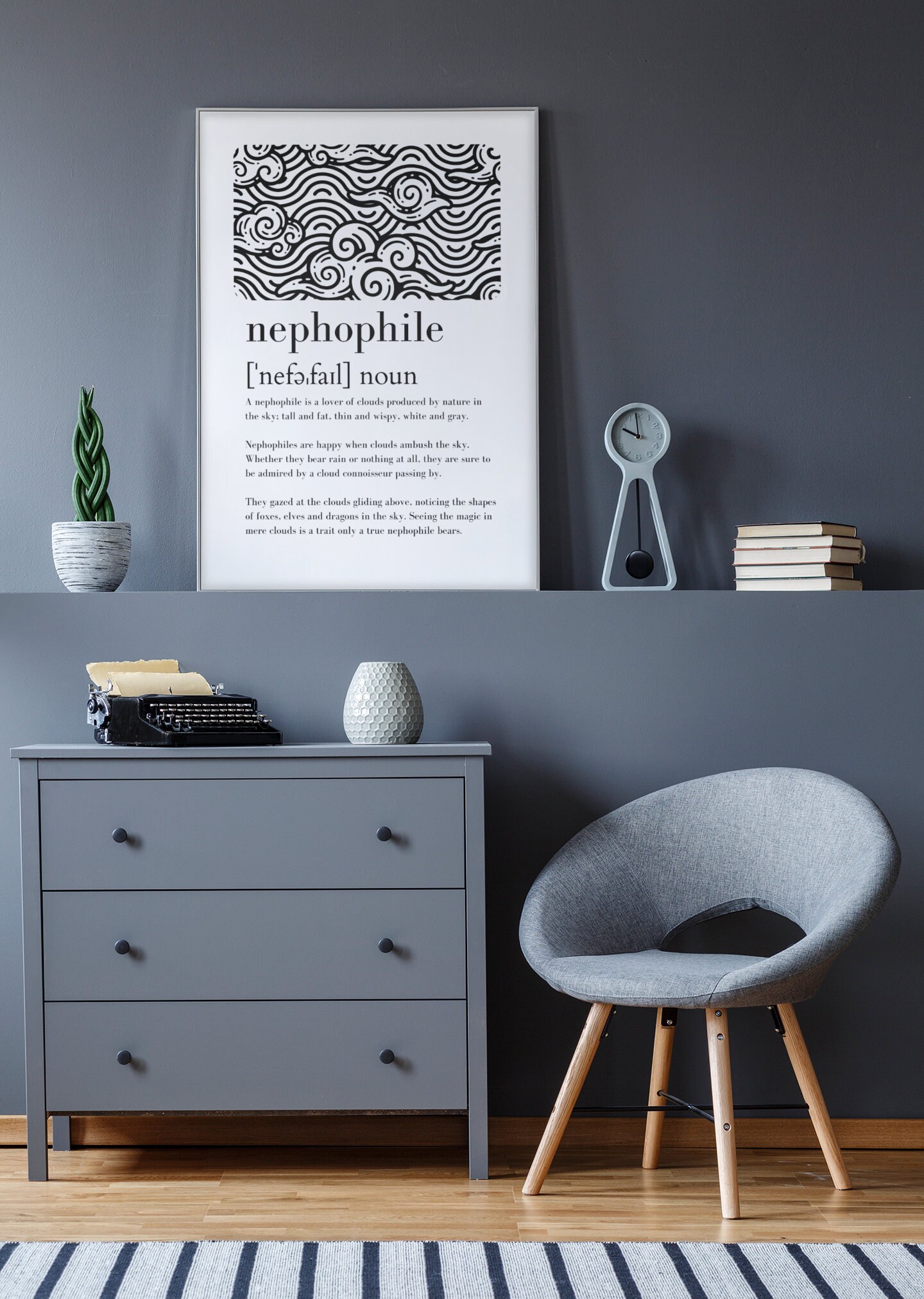 Nephophile Definition Print: Cloud Lover Typography Art (digital Download) - Etsy