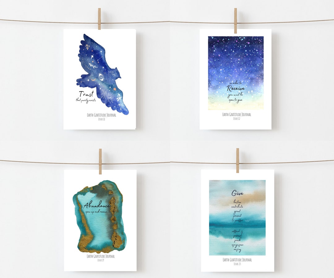 Earth Gratitude Journal Bundle: Abundance Mindset Prompts (downloadable ...