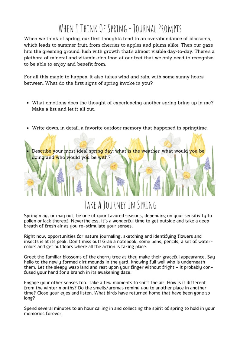 4 Seasons Gratitude Journal Prompts: Earth Connection (downloadable PDF ...