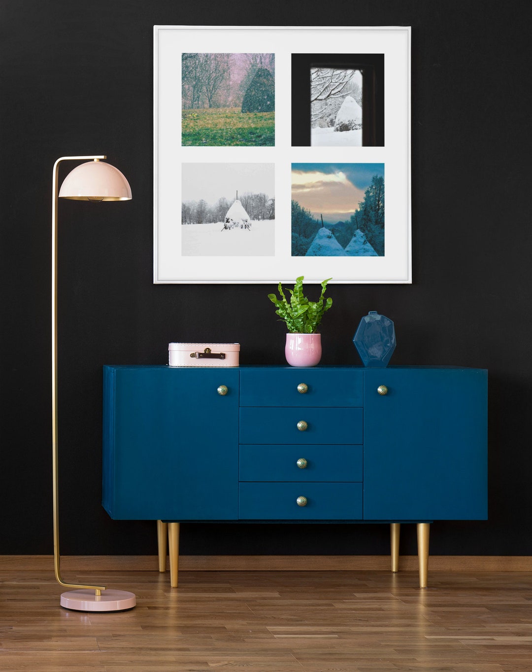 Winter Haystacks With a Pop of Color Printable Photos Homestead Decor ...