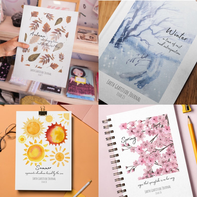 4 Seasons Gratitude Journal Prompts: Earth Connection (downloadable PDF ...