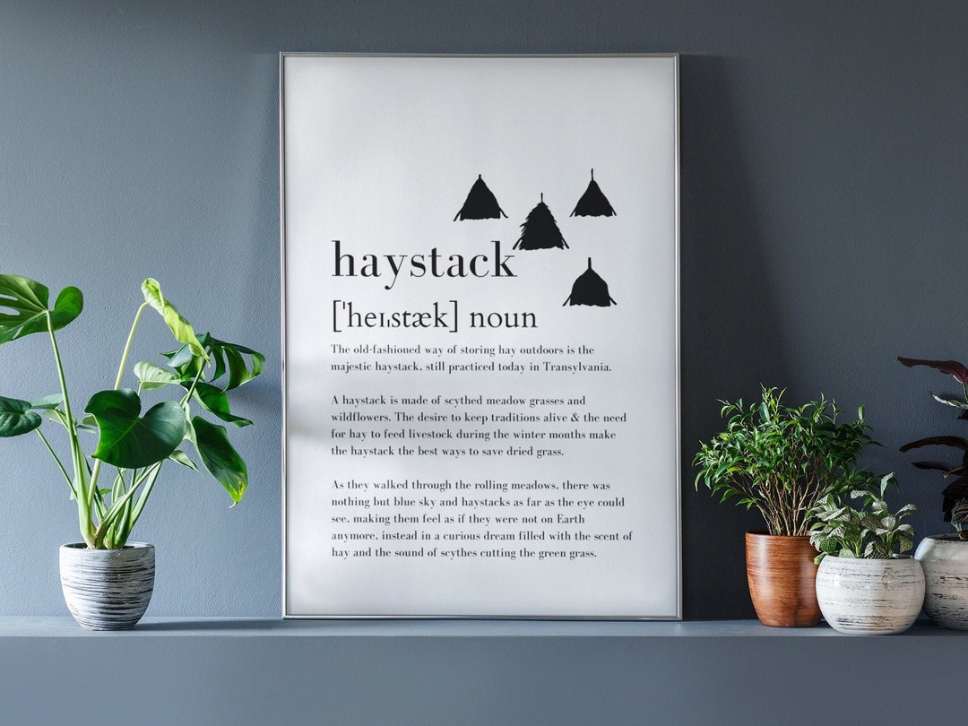 Haystack Definition Print | Nature Vocabulary | Digital Wall Art ...