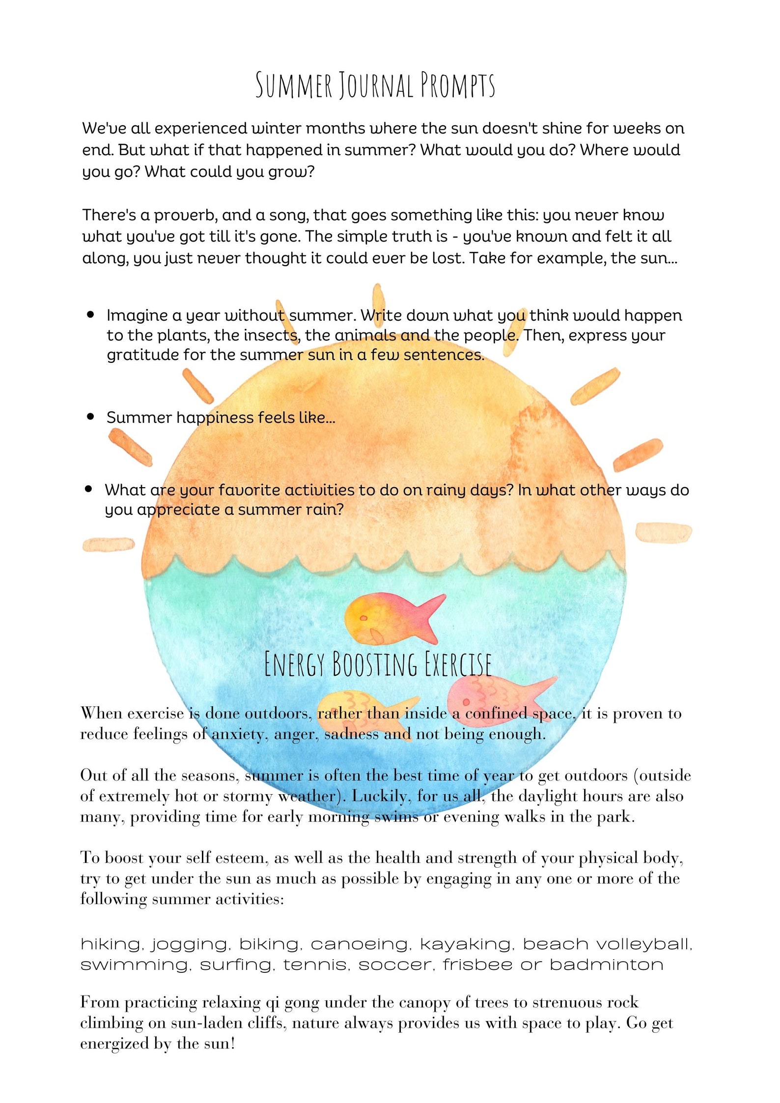 4 Seasons Gratitude Journal Prompts: Earth Connection (downloadable PDF ...