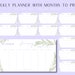 Weekly Planner With the 12 Months of the Year to Print - Etsy