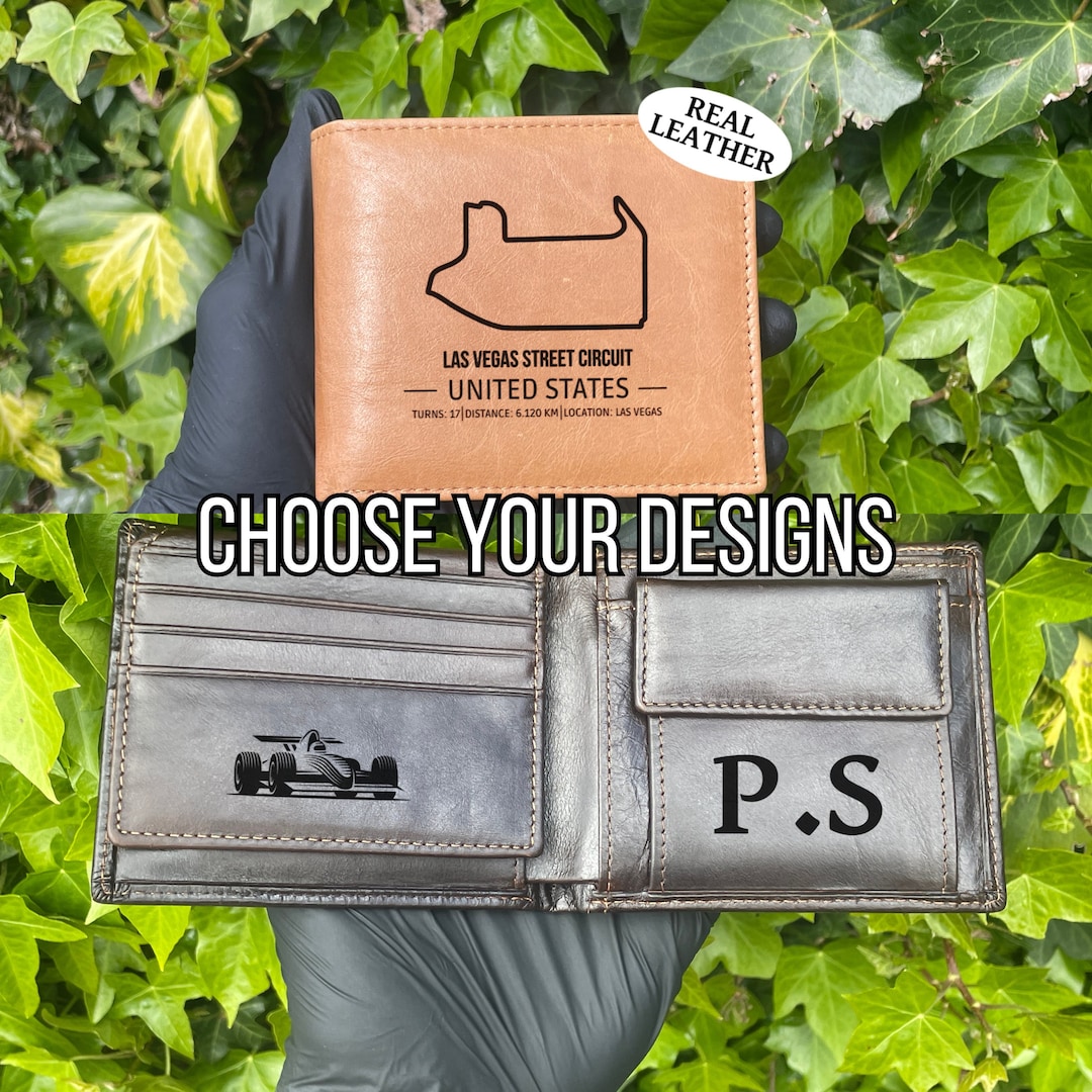 Custom F1 Racing Inspired Leather Wallet/mens Leather Custom Wallet/f1 ...