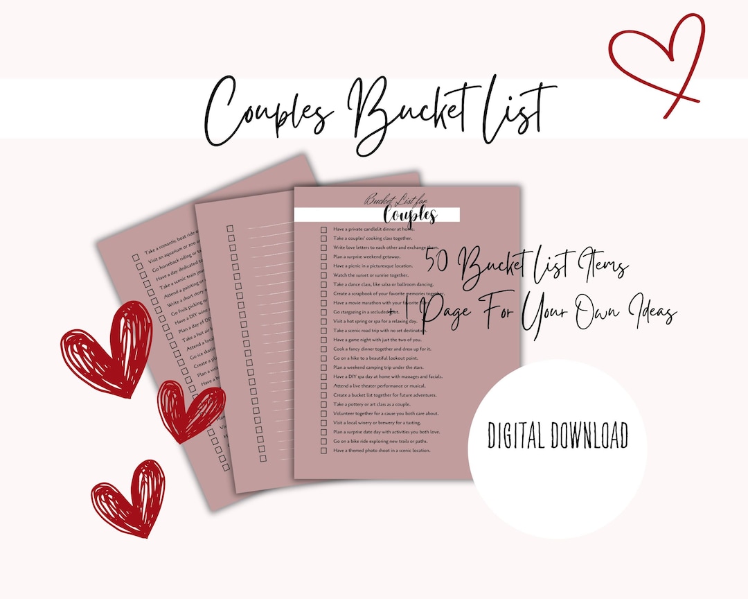 Couples Bucket List, Romantic Bucket List, Date Ideas, Romantic Date ...