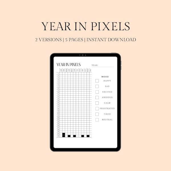 A Year in Pixels - Etsy