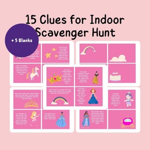 Princess Scavenger Hunt, Indoor Scavenger Hunt, Outdoor Scavenger Hunt ...
