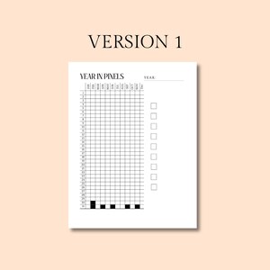Year in Pixels, Pixel Tracker, Mood Tracker, Habit Tracker, Self-care ...