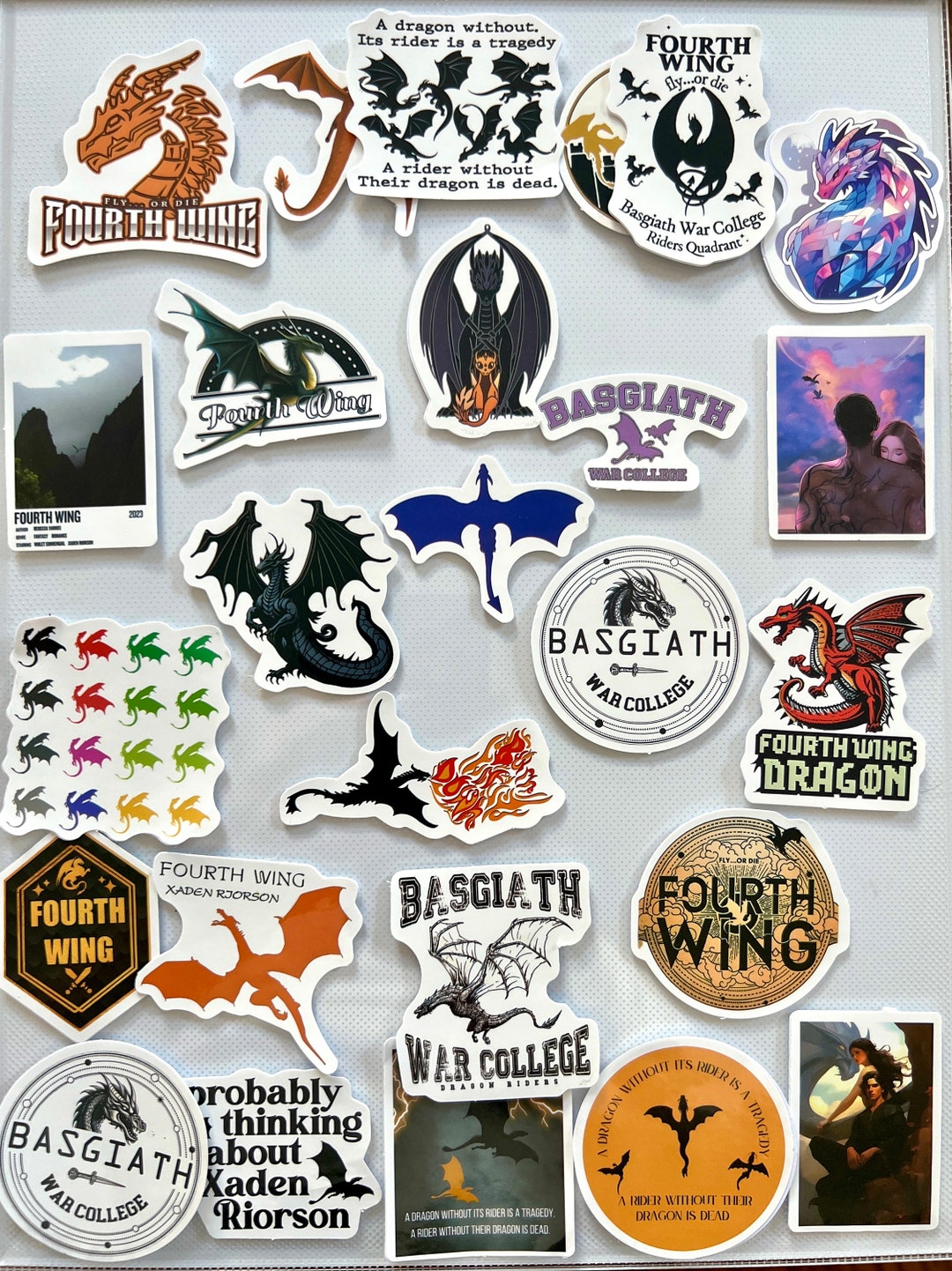 50 Pc. Fourth Wing Stickers, Books, Dragons - Etsy