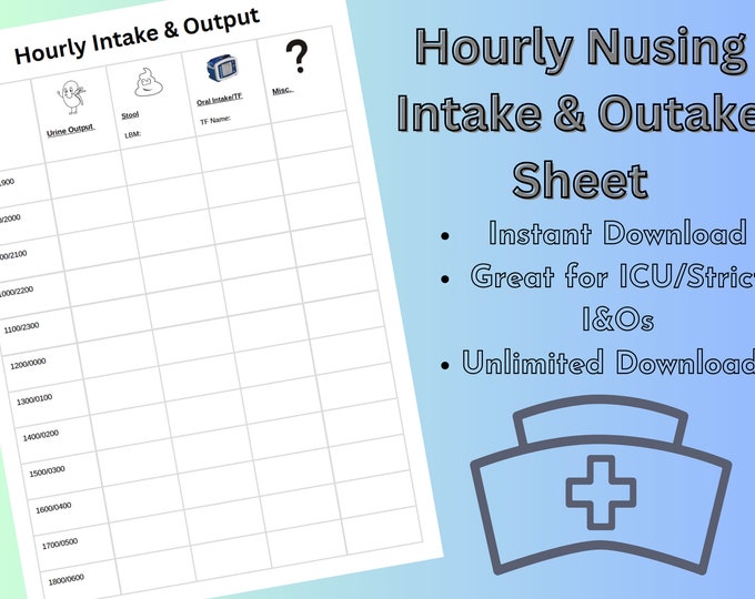 Fluids Intake and Output Record an Intake and Output Tracker, Health ...