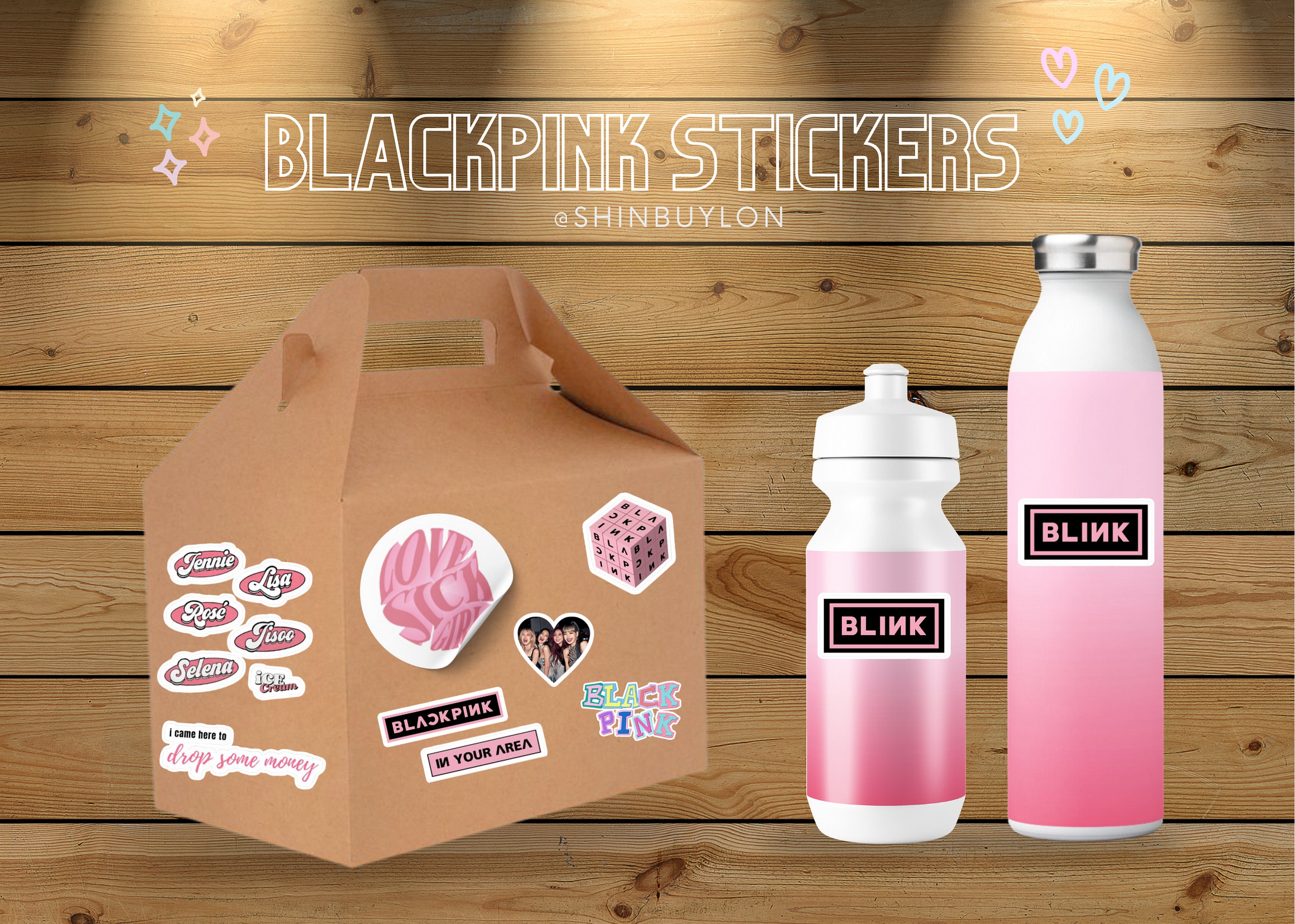 100 Blackpink Stickers K-POP DIY Personalization Sticker Pack, Laptop ...