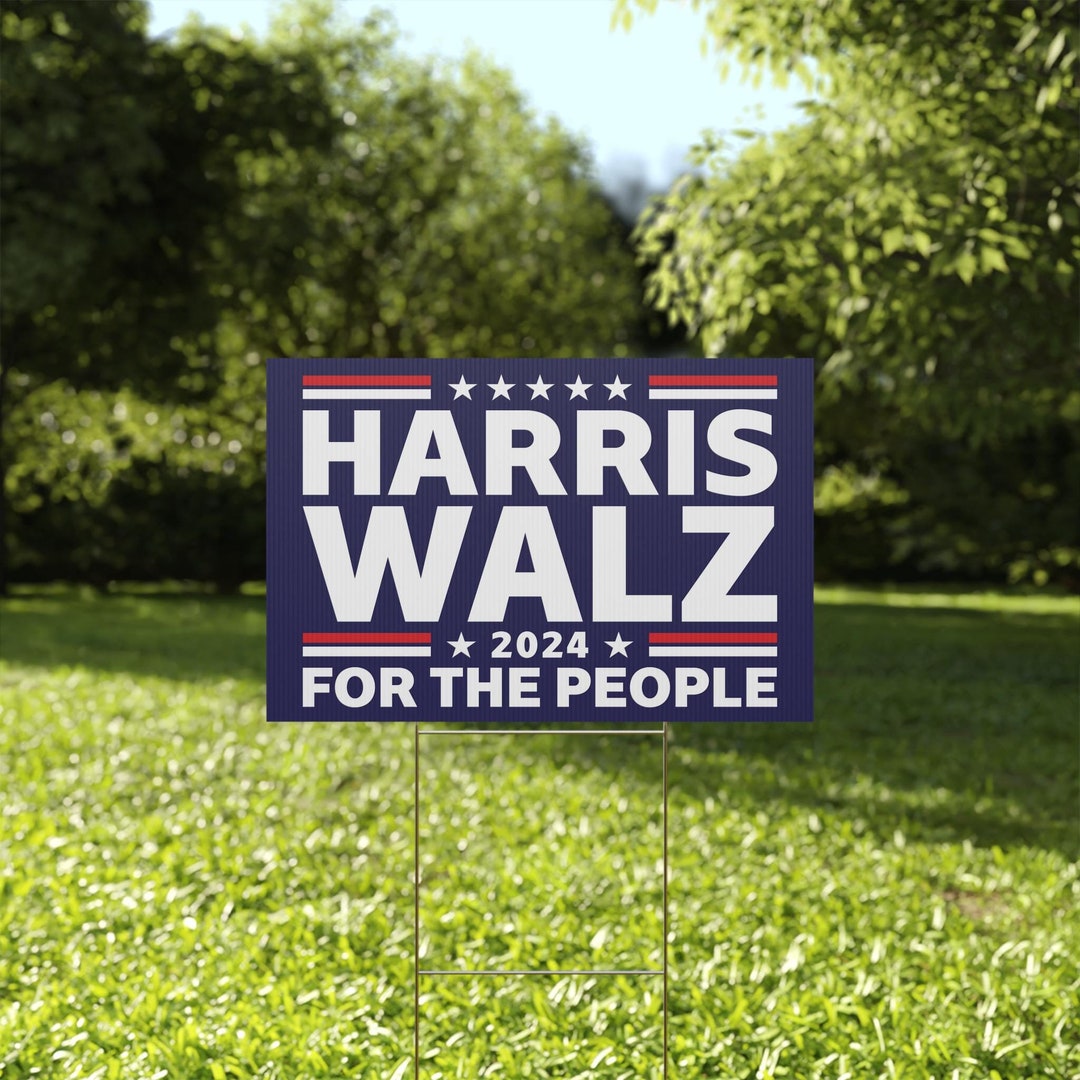 Harris Walz 2024 Yard Sign, Kamala Harris Yard Sign, Democratic Party ...
