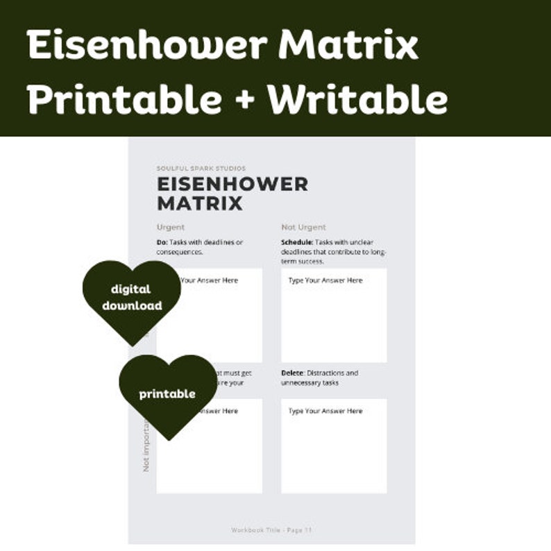 Eisenhower Matrix - Time Management PDF - Time Blocking - Time ...