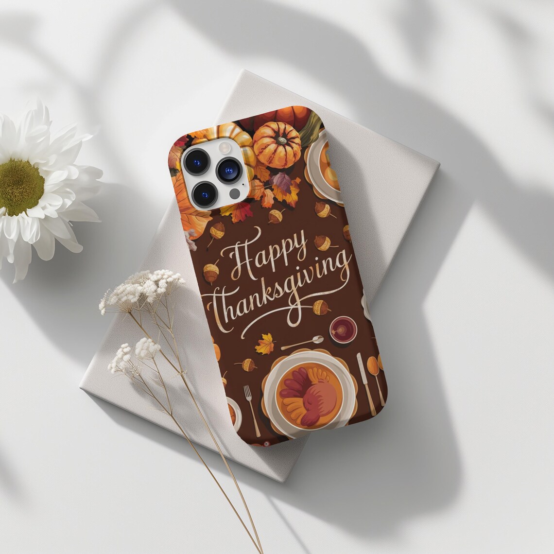 Cozy Thanksgiving Phone Case: Autumn Harvest Design - Etsy