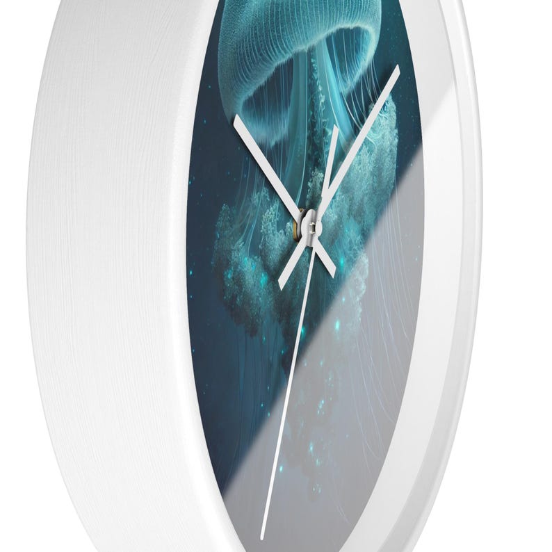 Jellyfish Wall Clock: Stained Glass Ocean Home Decor - Etsy