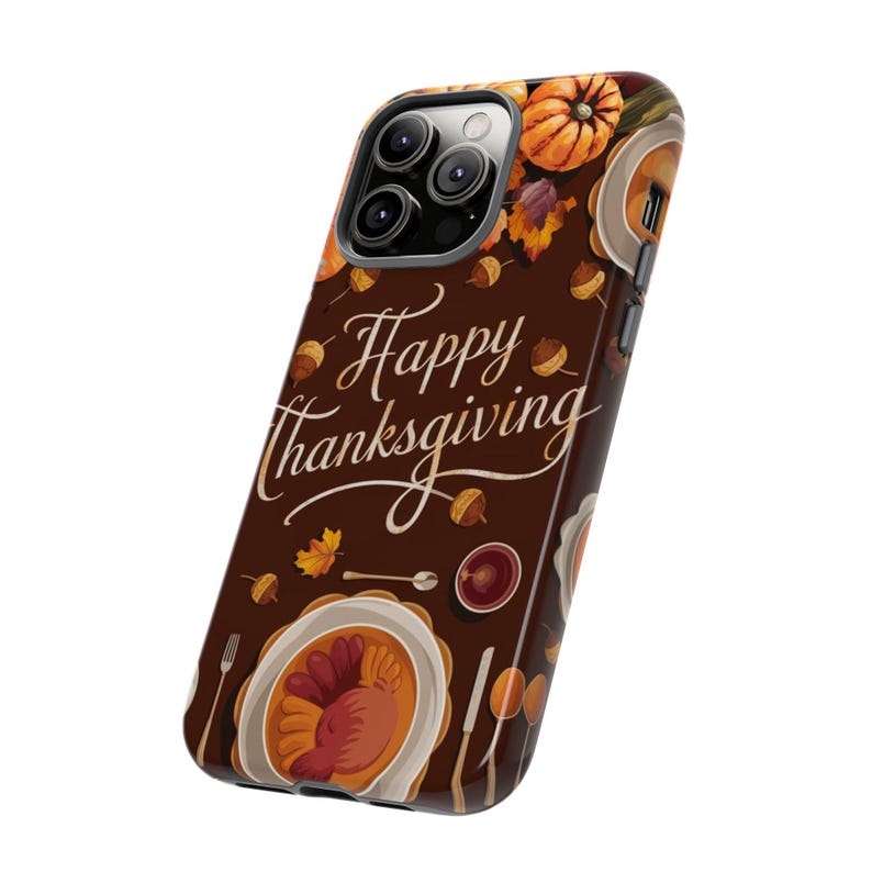 Cozy Thanksgiving Phone Case: Autumn Harvest Design - Etsy