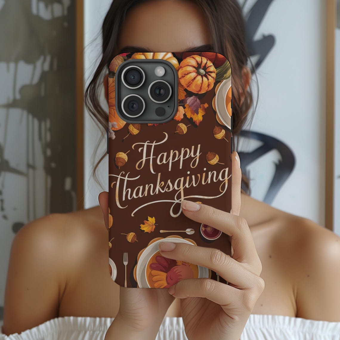 Cozy Thanksgiving Phone Case: Autumn Harvest Design - Etsy