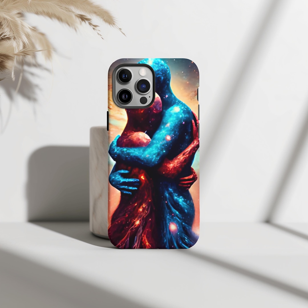 Universal Embrace Phone Case: Cosmic Love, Durable Protection - Etsy