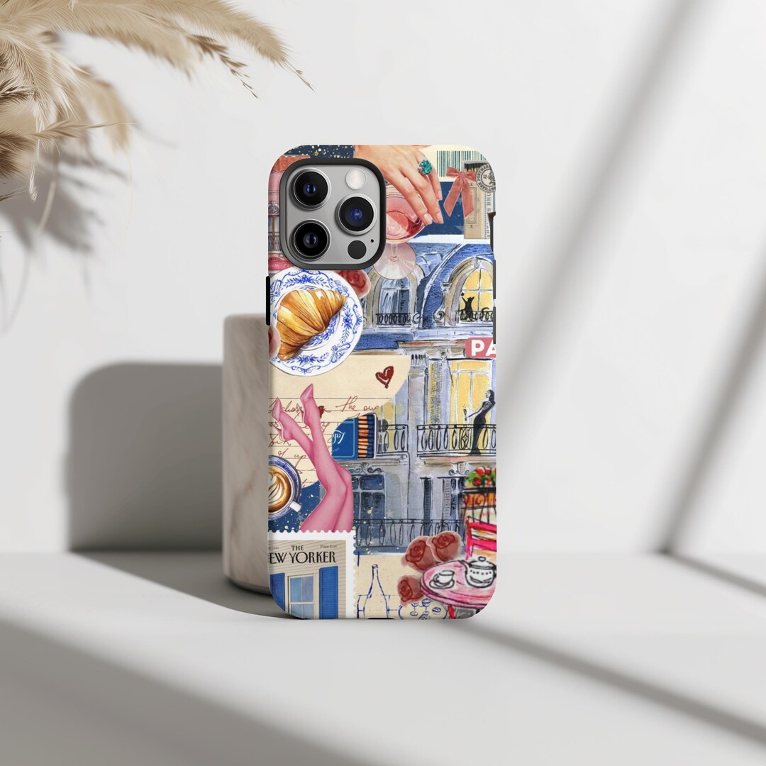 Romantic Paris Collage Phone Case, City of Love, City Girl Aesthetic ...