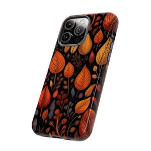Cozy Fall Autumn Leaves Phone Case, Aesthetic Painting, Case for Fall ...