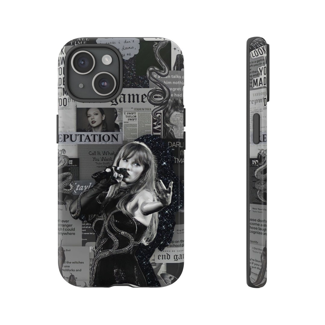 Taylor Swift Black and White Collage Phone Case, iPhone 15 14 13 12 11 ...