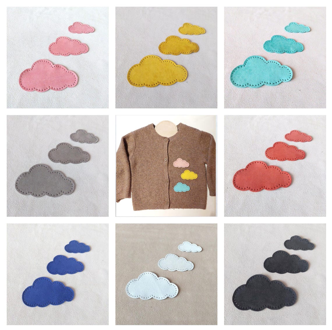 Cloud Suede Leather Patches: Garment Repair, Kids' Clothing, Punched or ...