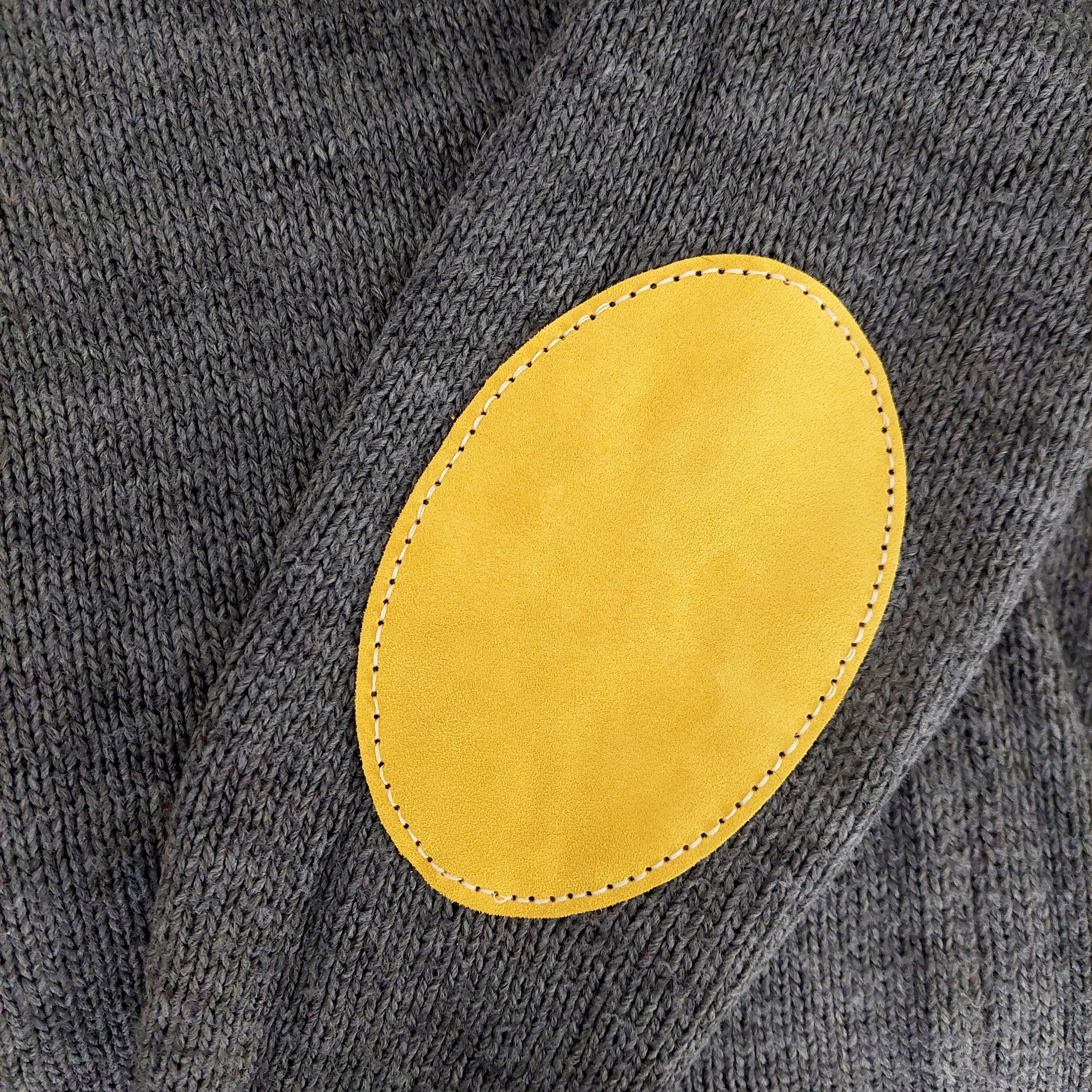 Suede Leather Oval Elbow Knee Patches - Repair or Decorate - Punched or ...