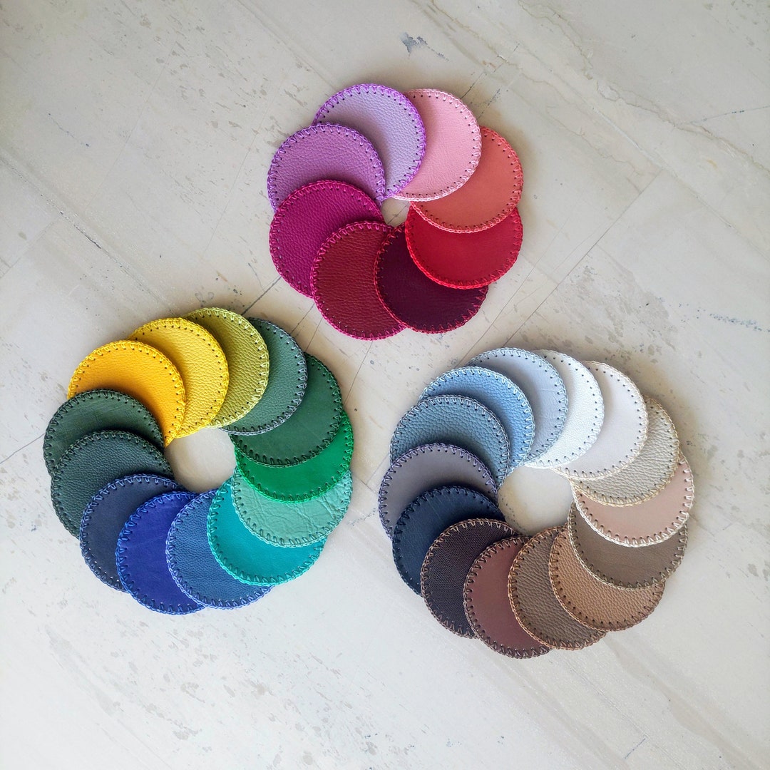 Leather Coaster / Handmade Leather Drink Coaster / Round Table Cup ...
