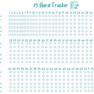 75 Hard Printable Tracker Template Challenge Lifestyle 75 Day Challenge ...