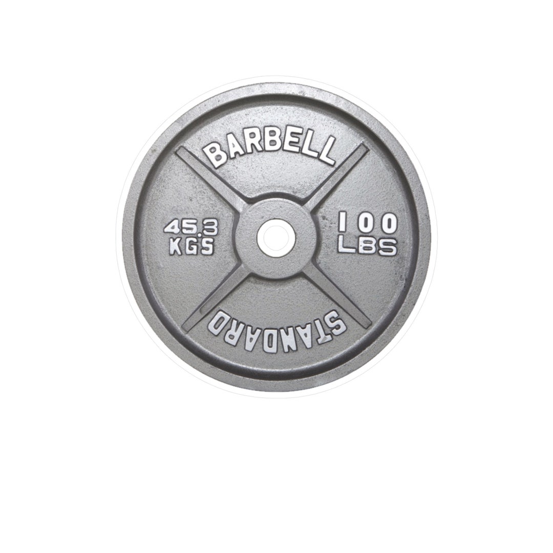 Weight Plate Sticker, American Traditional Sticker, Indoor Sticker ...
