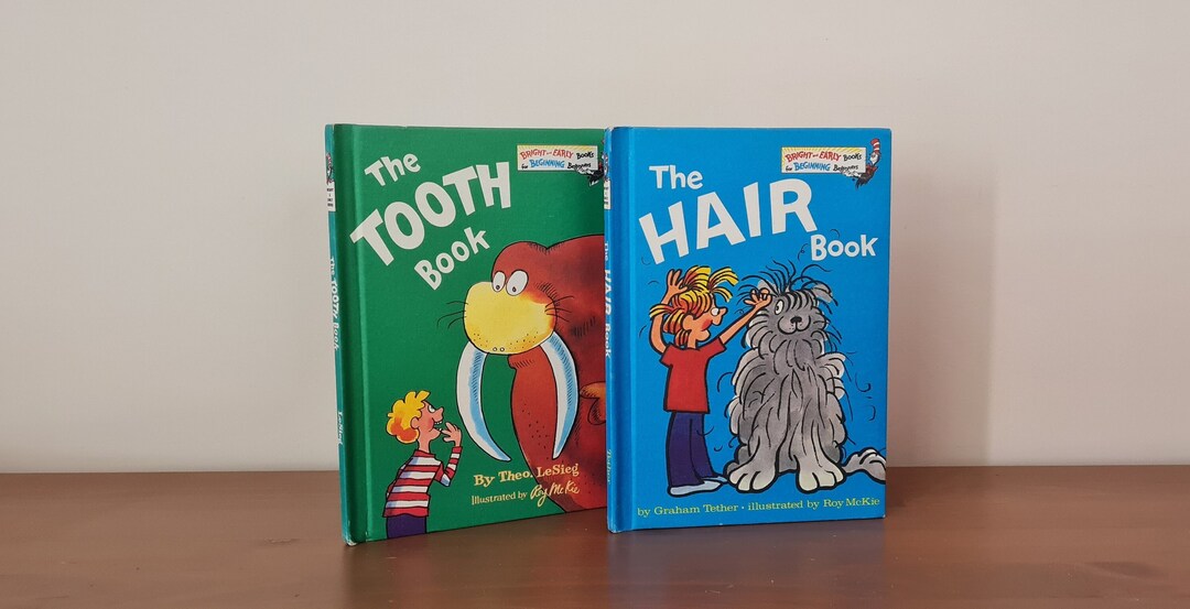 Vintage the Hair Book & the Tooth Book Set Early Reader Books - Etsy