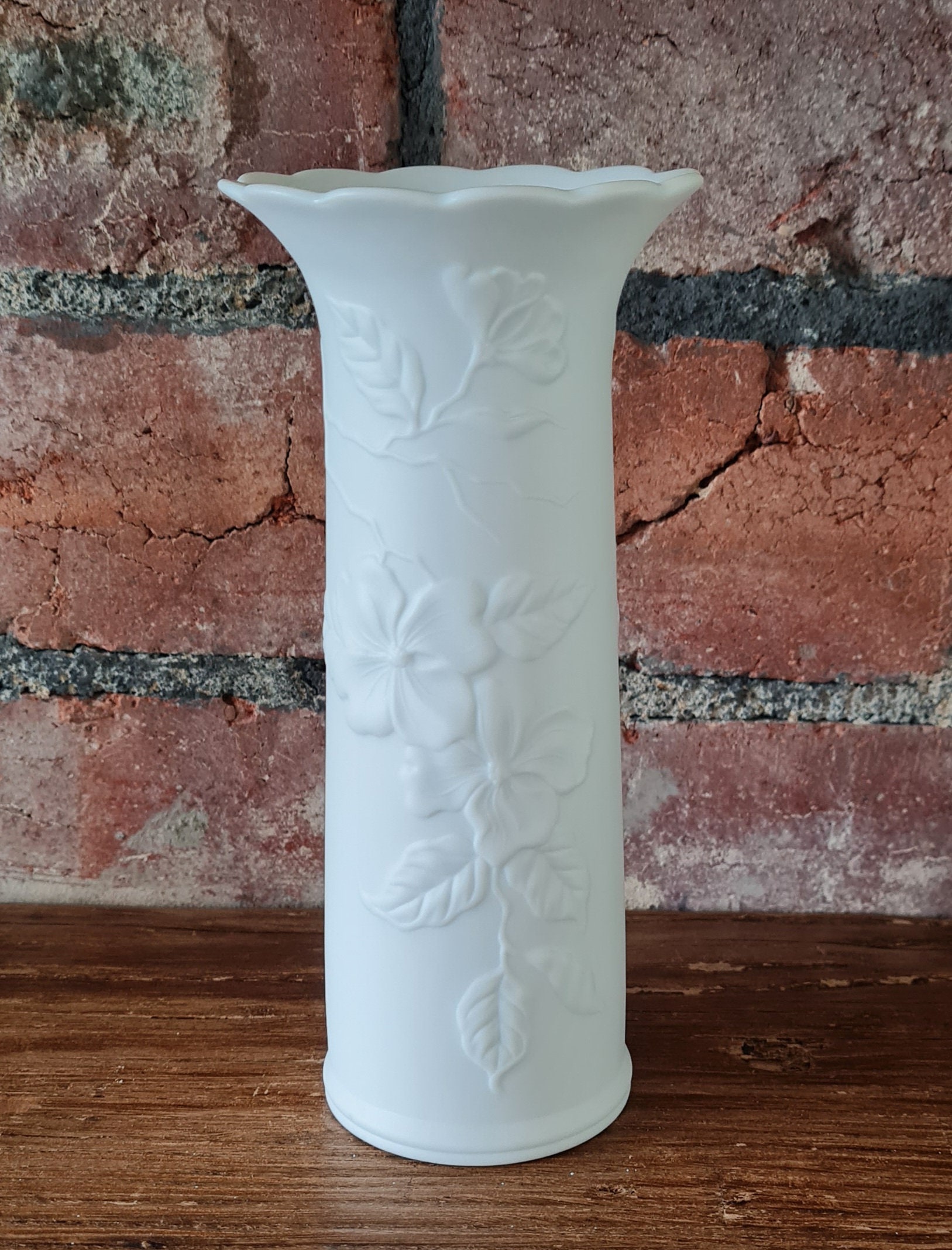 Vintage AK Kaiser W Germany Bisque Porcelain Flower Vase, Numbered and ...