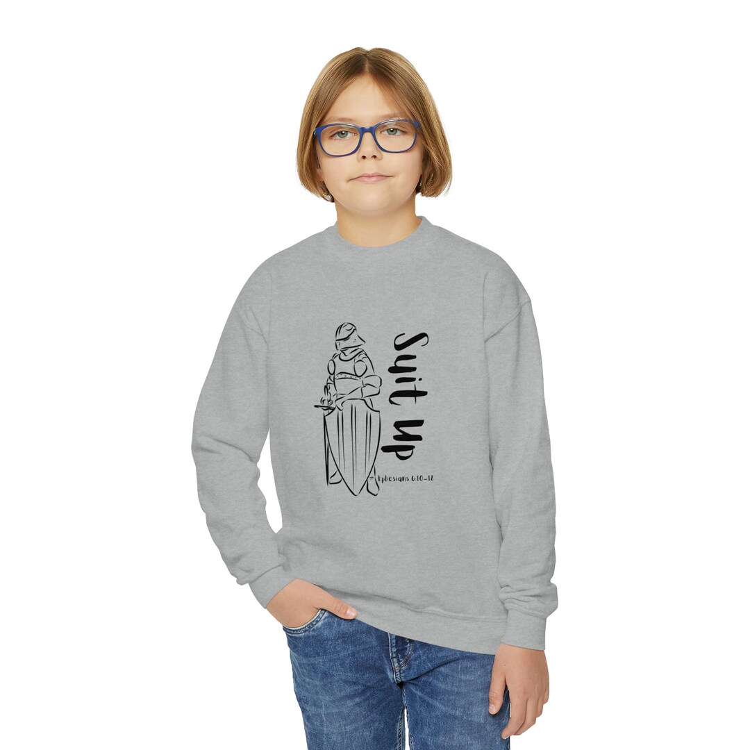 Suit up armor of God Youth Crewneck Sweatshirt - Etsy