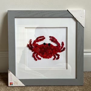 Custom Framed Crab Button Art - Etsy