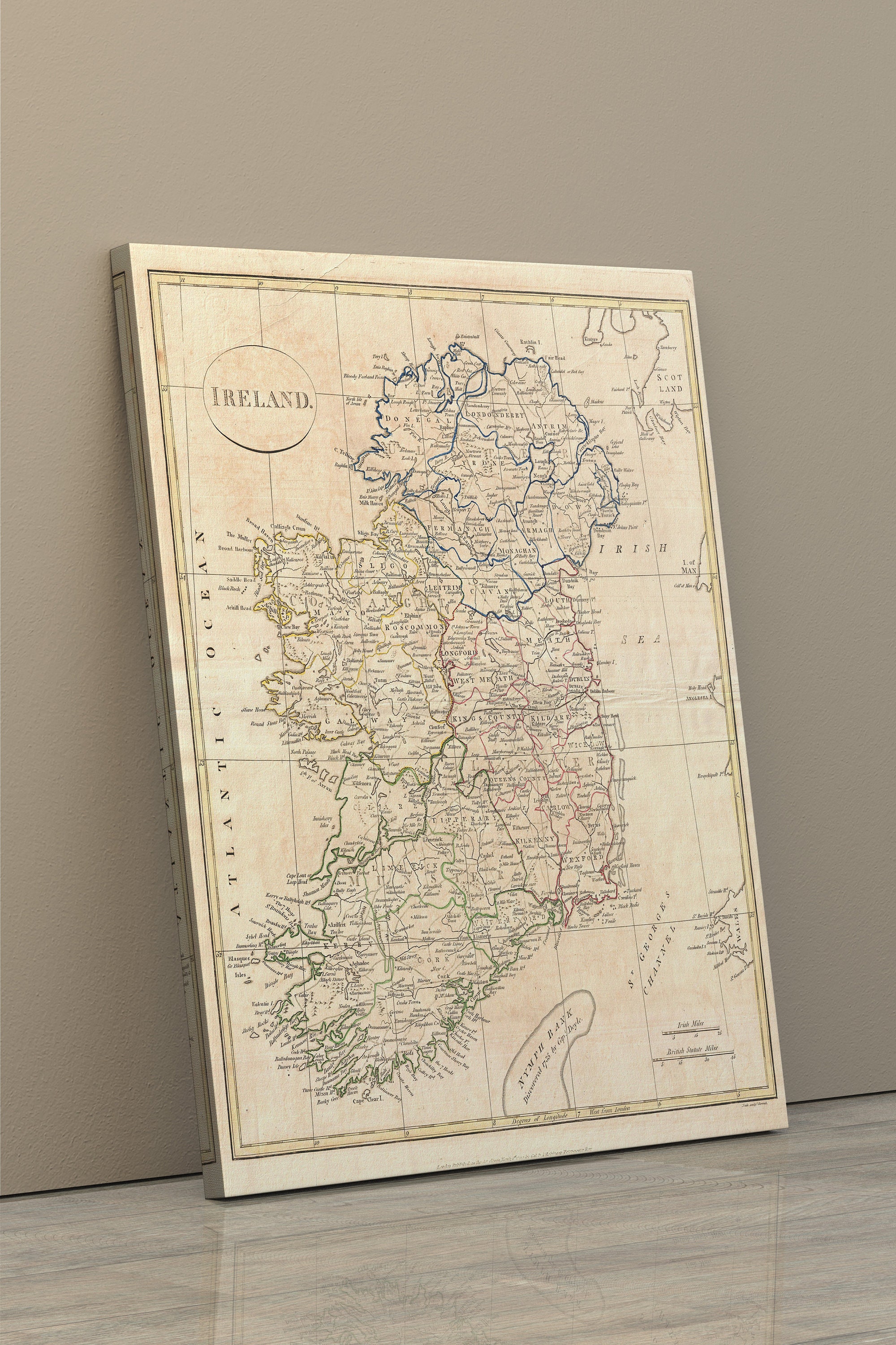 1799 Map of Ireland antique Map Reproduction Ireland Map Poster Ireland ...